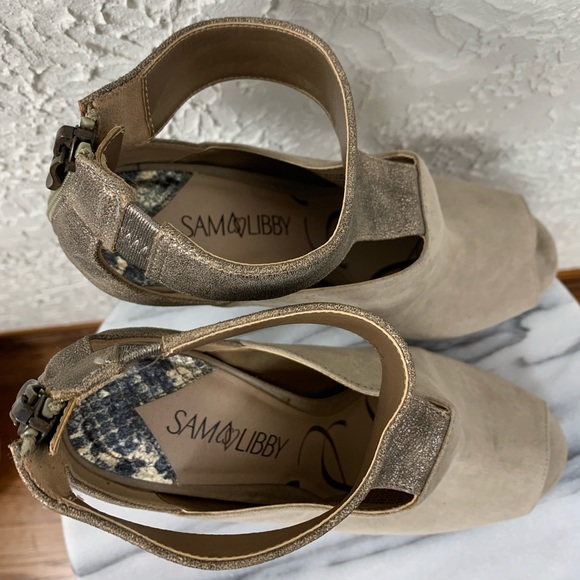 Sam & Libby | Shoes | Sam Libby Open Toe Heel Booties | Poshmark